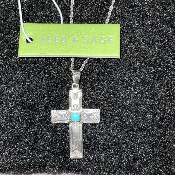 Jewelry | Turquoise Silver Cross By Loving Kindness Everyday Store Seed ...
